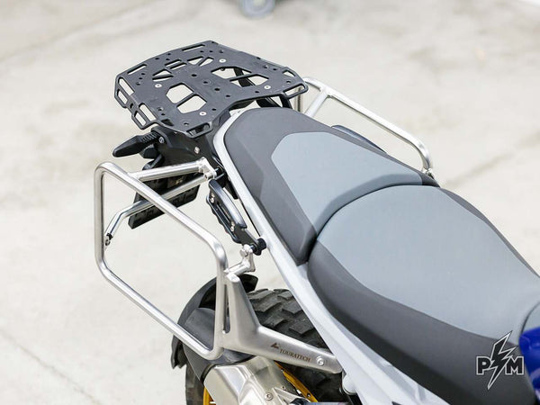 BMW R1300GS Top luggage rack + TT racks integration kit - Perunmoto.EU